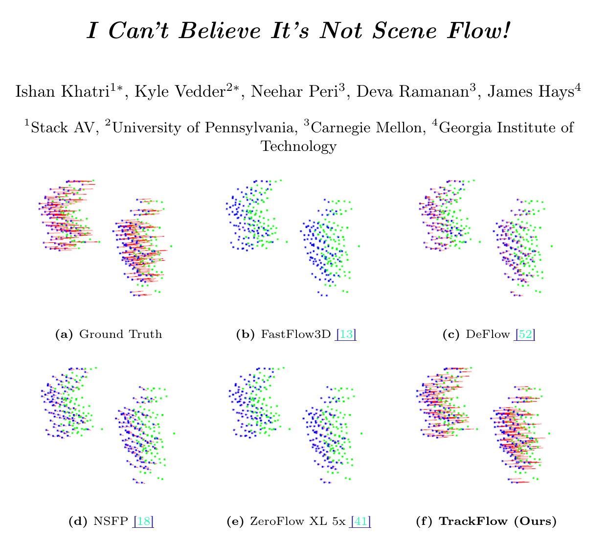 I Can’t Believe It’s Not Scene Flow!